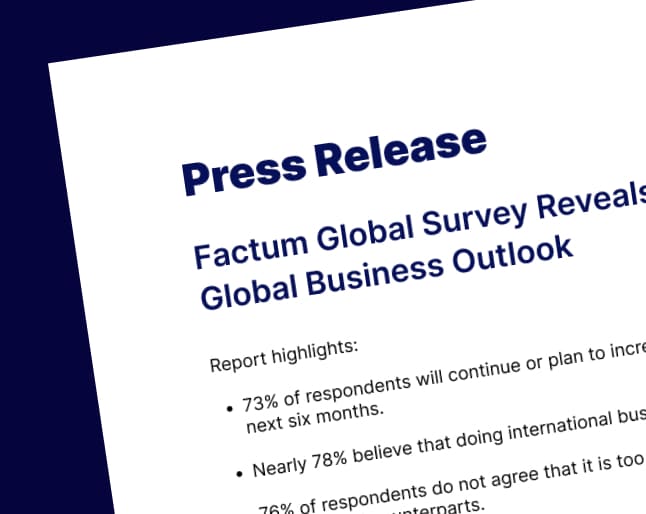 Press Release Business Sentiment Survey F22 - Factum Global